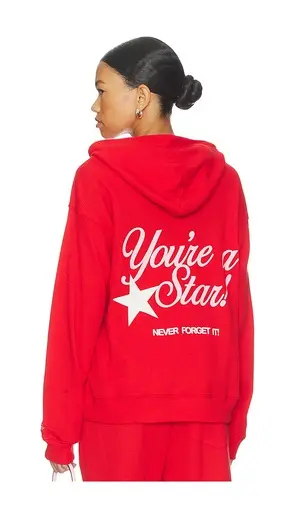 THE MAYFAIR GROUP Relaxed Hoodie With Graphic Detail - Red