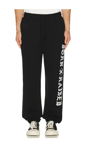 BORN X RAISED Standard Sweatpants In . Also - Black
