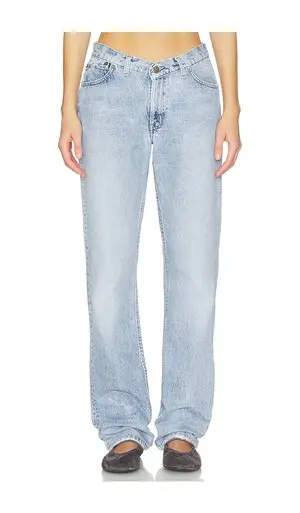 ALIGRACE V Waist Skinny Jeans - Blue