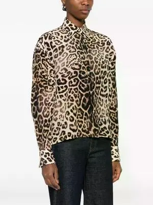 Ermanno Scervino Animal Print Button-up Shirt