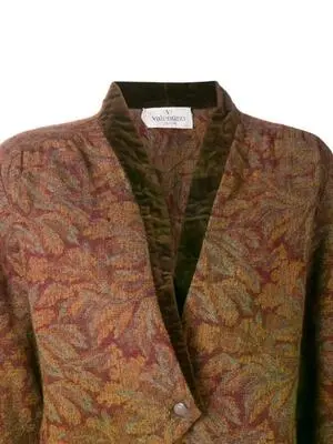 Valentino Garavani 1980's Floral Cropped Jacket - Brown