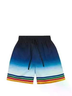 Casablanca Studio De Musique Silk Track Shorts - Black