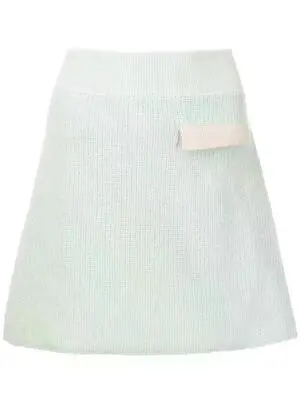 ONEFIFTEEN X Beyond The Radar Knitted Mini Skirt - Green