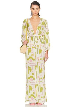 ADRIANA DEGREAS Tie Front Top