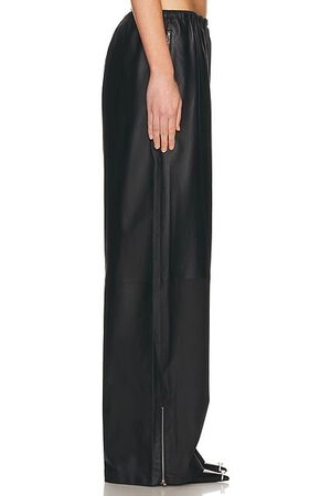 Alexander Wang Mid Rise Leather Track Pant
