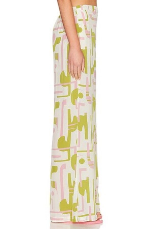 ADRIANA DEGREAS Wide Leg Printed Trousers