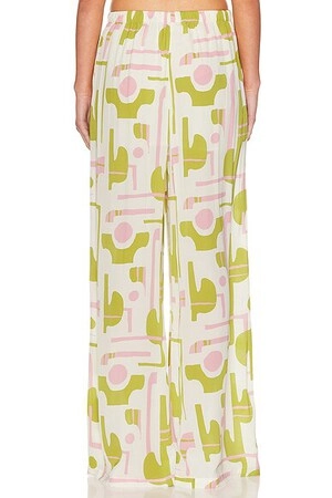 ADRIANA DEGREAS Wide Leg Printed Trousers