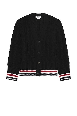 Thom Browne Baby Cable V Neck Cardigan