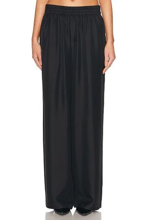 LISA YANG Wide Leg Silk Trousers - Midnight