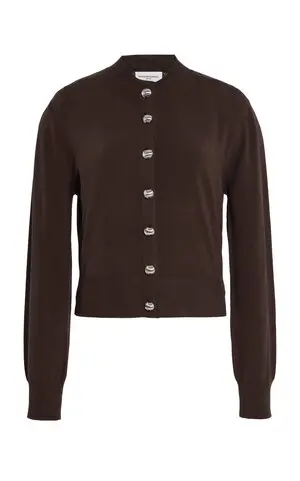 Brandon Maxwell Brandon Maxwell The Aubrey Knit Cardigan Brown