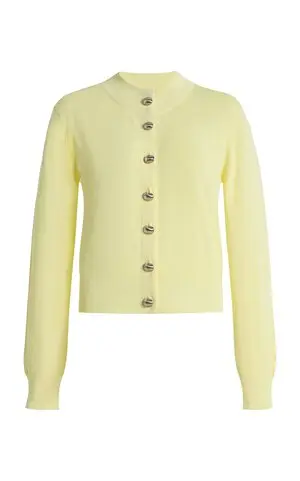 Brandon Maxwell The Aubrey Knit Cardigan - Yellow