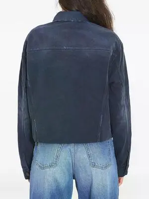 Balenciaga Dark Denim Jacket With Pointed Collar