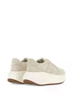 Hogan H696 Suede Sneakers With Platform Sole - Neutrals