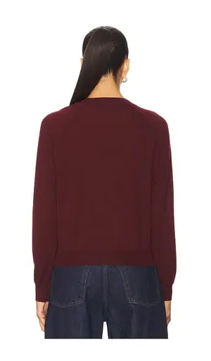 Sprwmn Long Sleeve Raglan Sweater - Wine