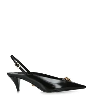 Versace La Medusa Slingback Pumps 55 - Black