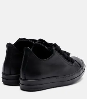Rick Owens Jumbolace Leather Sneakers - Black