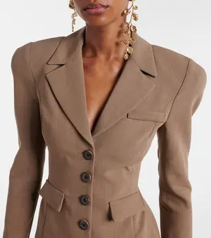 Magda Butrym Wool Blazer - Brown