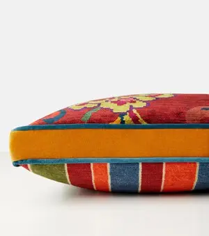 Etro Nimphea Floral Velvet Cushion