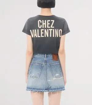 Valentino Garavani Cotton 'panther Lady' T-shirt - Black