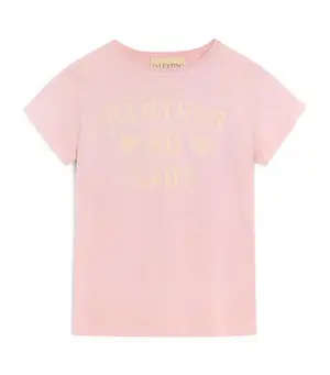 Valentino Garavani Cotton 'panther Lady' T-shirt - Pink