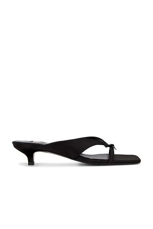 TOTEME Satin Bow Sandals - Black