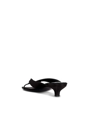 TOTEME Bow Satin Kitten Heel Sandals
