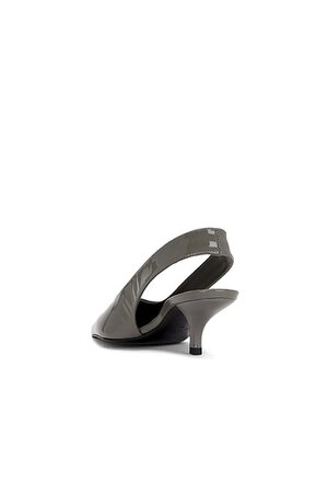TOTEME Classic Patent Slingbacks - Grey