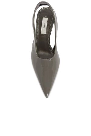 TOTEME Classic Patent Slingbacks - Grey