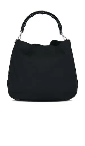 FWRD RENEW Gucci Bamboo Hobo Bag - Black