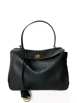 Balenciaga Rodeo Leather Tote Bag - Black