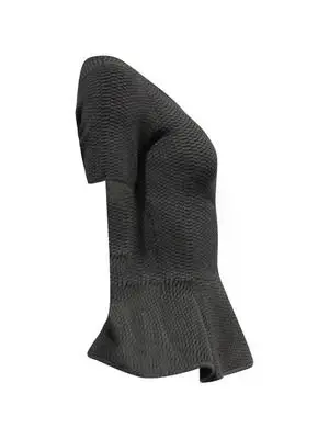 Sandro Peplum Knitted Blouse