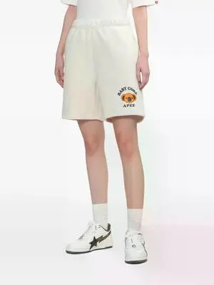 A BATHING APE Graphic Detail Shorts - Neutrals