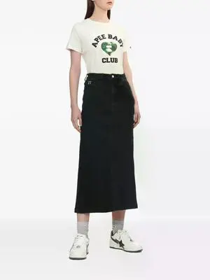 A BATHING APE Denim Maxi Skirt