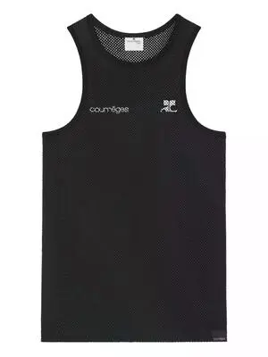 COURREGES Logo Mesh Vest - Black