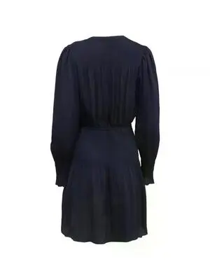 Ba&sh V-neck Long Sleeve Shirred Dress
