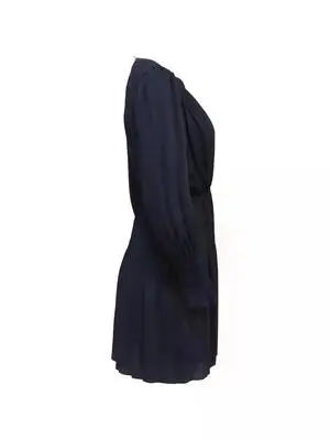 Ba&sh V-neck Long Sleeve Shirred Dress