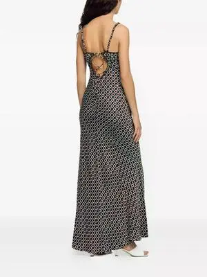 Sandro Floral Slip Maxi Dress - Blue
