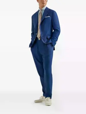 Brunello Cucinelli Peak-lapels Blazer - Blue