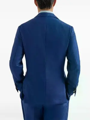 Brunello Cucinelli Peak-lapels Blazer - Blue