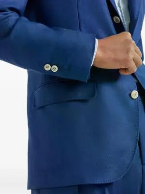 Brunello Cucinelli Peak-lapels Blazer - Blue