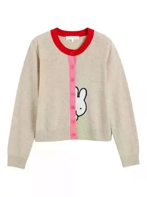 Chinti & Parker Peek Placket Sweater - Neutrals