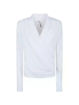 Liviana Conti V-neck Wrap Knitwear - White