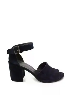 STUART WEITZMAN Suede Block Heel Sandals - Blue