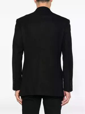 TOM FORD Double-breasted Pinstripe Blazer - Black