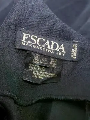 Escada Elephant Embroidered Round Neck Knee Length Dress
