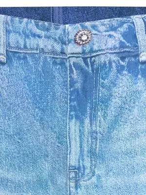 Liu Jo Denim-effect Trousers With Lace Inserts