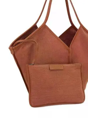 Hereu Leather-trimmed Tote Bag - Brown