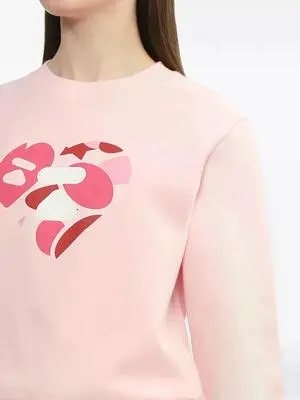 A BATHING APE Heart Print Crewneck Top