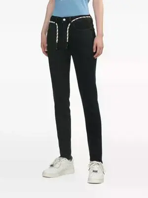 A BATHING APE Rope Belt Straight-leg Jeans - Black