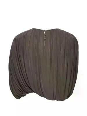 Magda Butrym Button-fastening Ruched Top - Brown